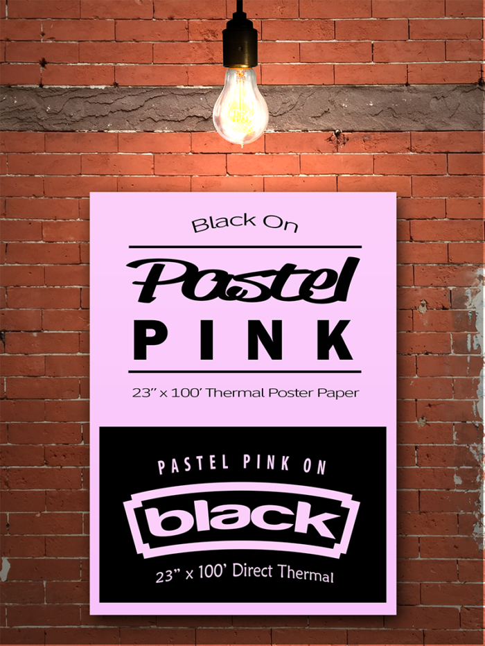 23" Black On White Thermal Poster Paper - Poster Studio Express